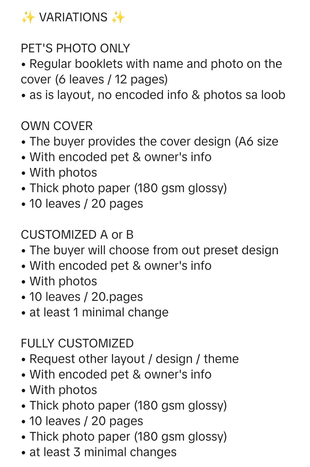 Personalized Vaccination Record for Dog & Cat (Customized Pet's Health ...
