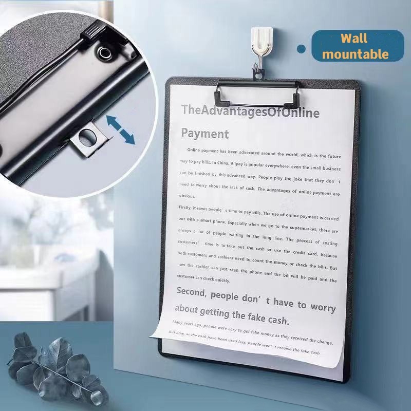 A4 Clip Board Hard Board Long Clipboard File Paper Folder Writing Pad ...
