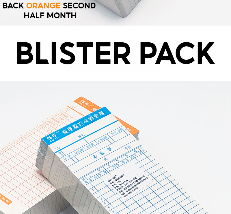 100pcs/ Pack Time Cards Timecards Monthly 2-sided for Employee ...