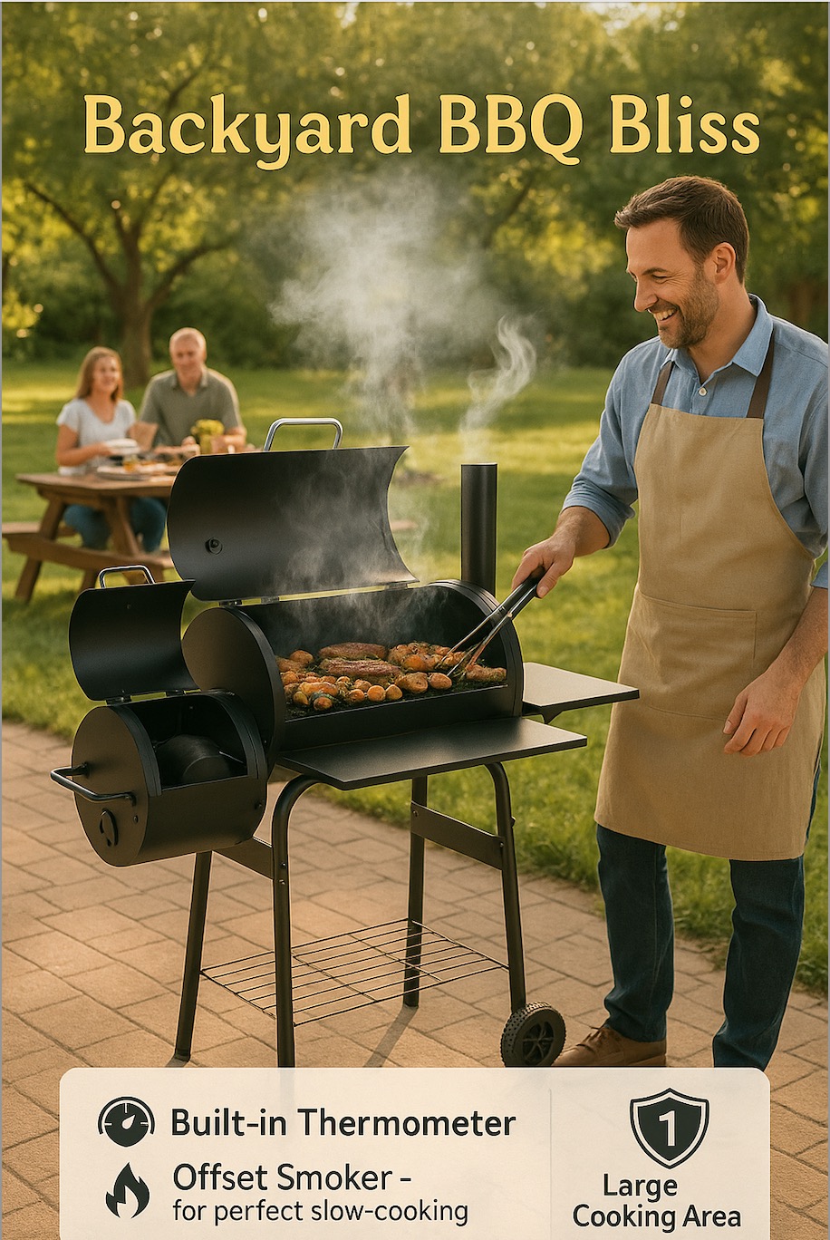 Heavy-Duty Outdoor BBQ Grill & Smoker (Ihawan) – 2-in-1 Charcoal ...