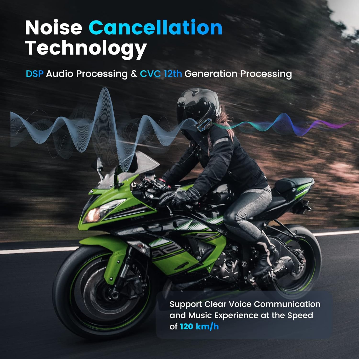 GEARELEC GX10 Motorcycle Helmet Intercom Headset For 10-Riders 2000M ...