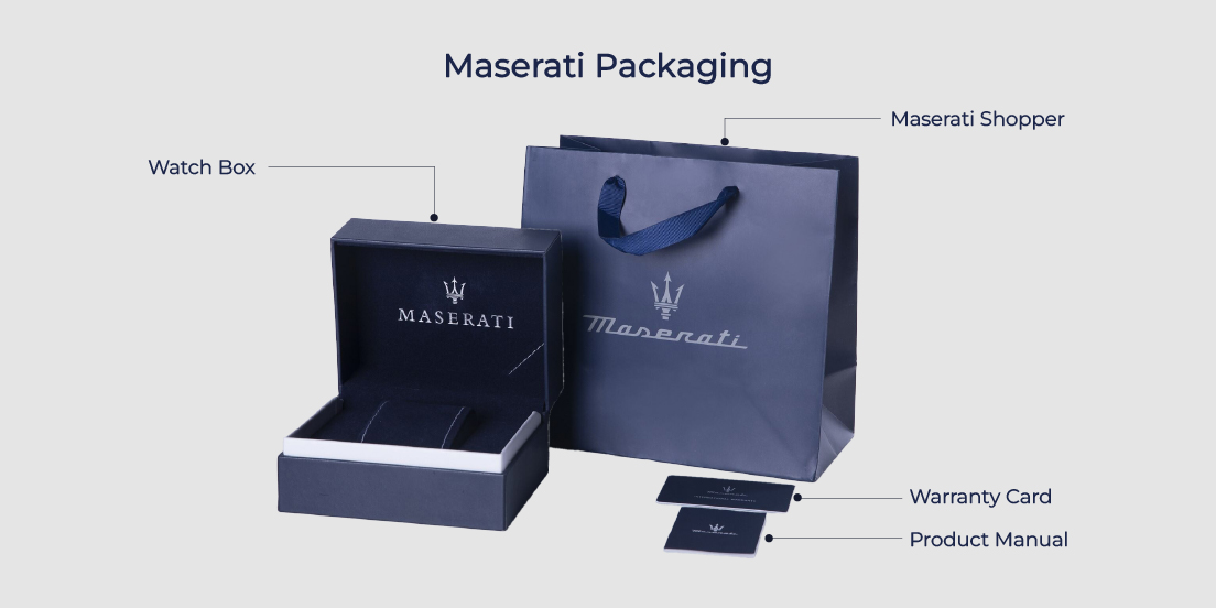 【2 Years Warranty】 Maserati Sfida 44mm Black Silicon Men's Quartz ...