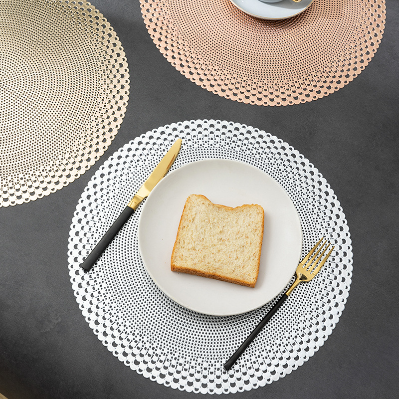 2pcs Place Mat For Dining Table PVC Heat Insulation Table Mat Hollow ...