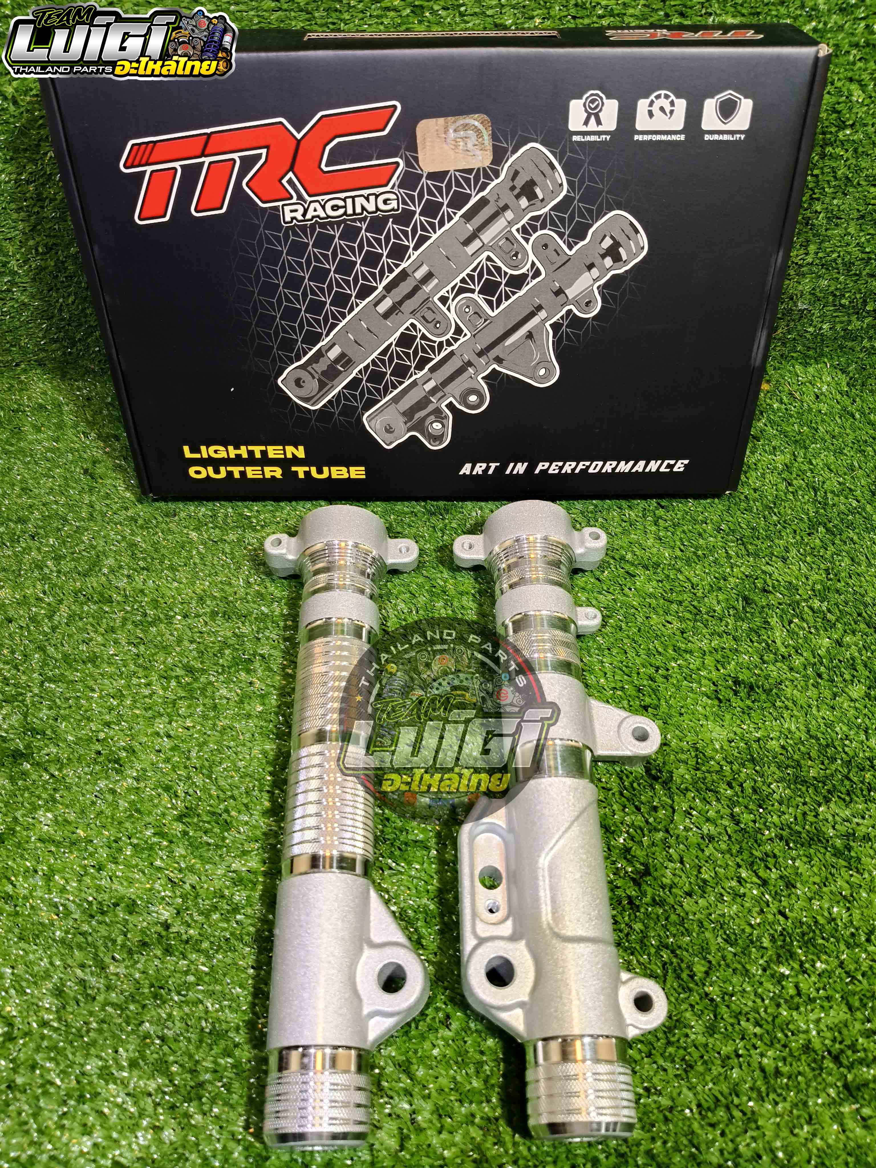 TRC CNC LIGHTEN FRONT SHOCK OUTTER TUBE HONDA PCX 160 / PCX 150 SILVER ...