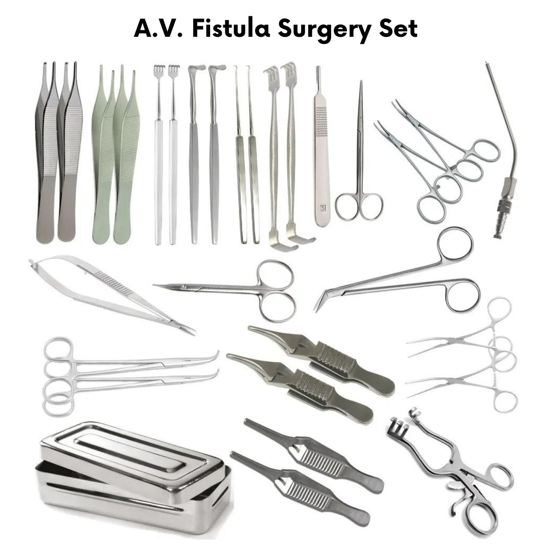 AV Fistula Surgery Instruments Set – 30 Pcs | Stainless Steel Surgical ...