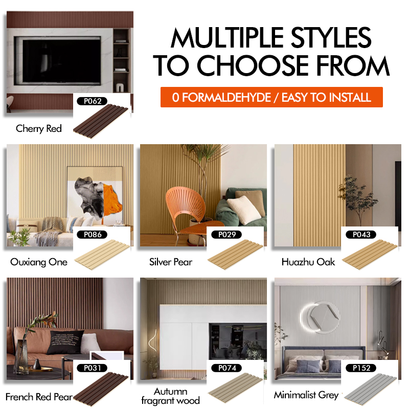 15pc Fluted Wall Panel Stickers Waterproof Grille Design Ecological ...