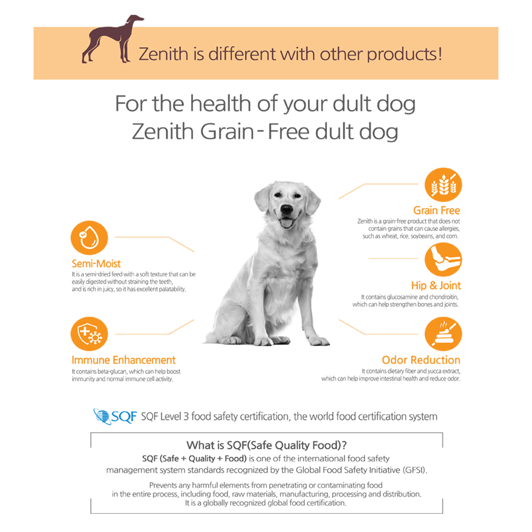 Zenith Grain-Free Soft Moist Dog Food Lamb Meat & Potato (Adult) 300g ...