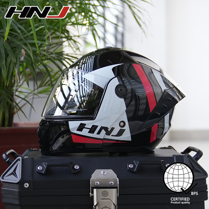 HNJ A630 Modular Motorcycle Helmet Full Face Dual Visor Men's | Shopee ...