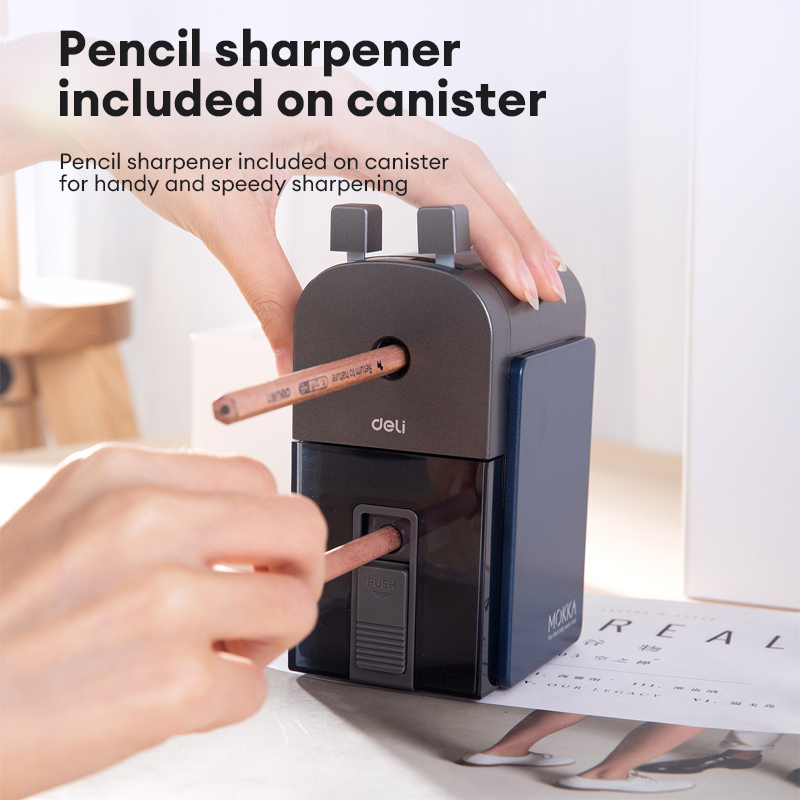 Deli Heavy-Duty Metal Dual Hole Pencil Sharpener for Standard School ...
