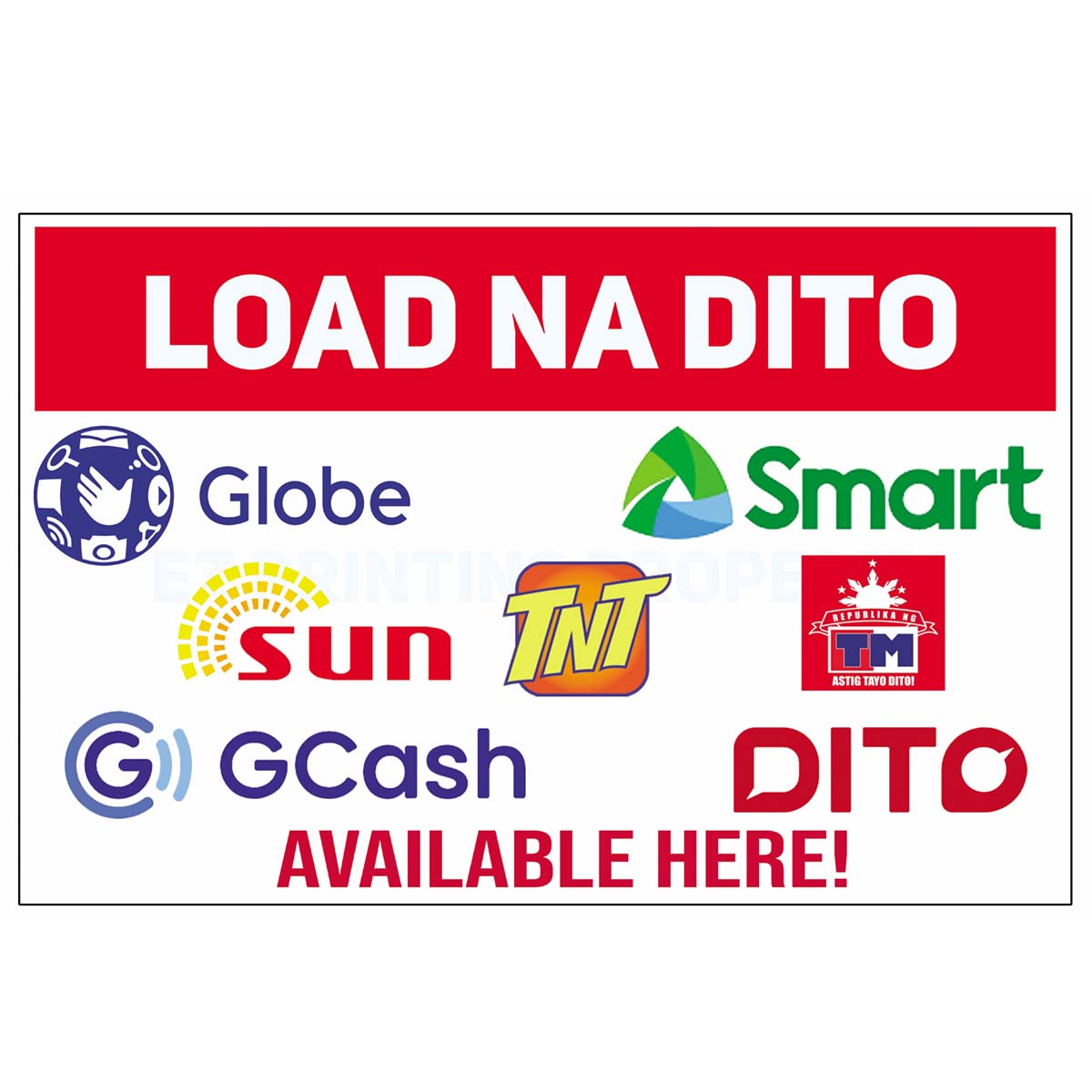 Load,Bill,Gcash etc TARPAULIN Signage landscape print | Shopee Philippines
