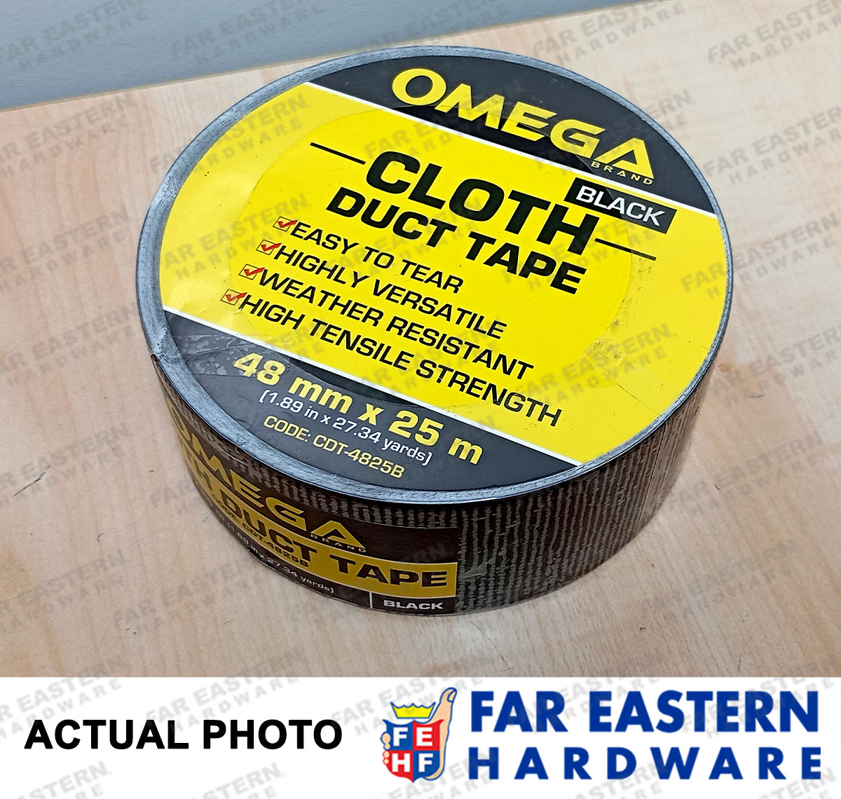 OMEGA Cloth Duct Tape 48mm x 25m Black CDT-4825B | Shopee Philippines