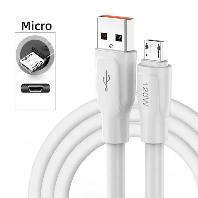 120W Super Fast Charging Micro USB Cable Android Mobile Phone Thickened ...