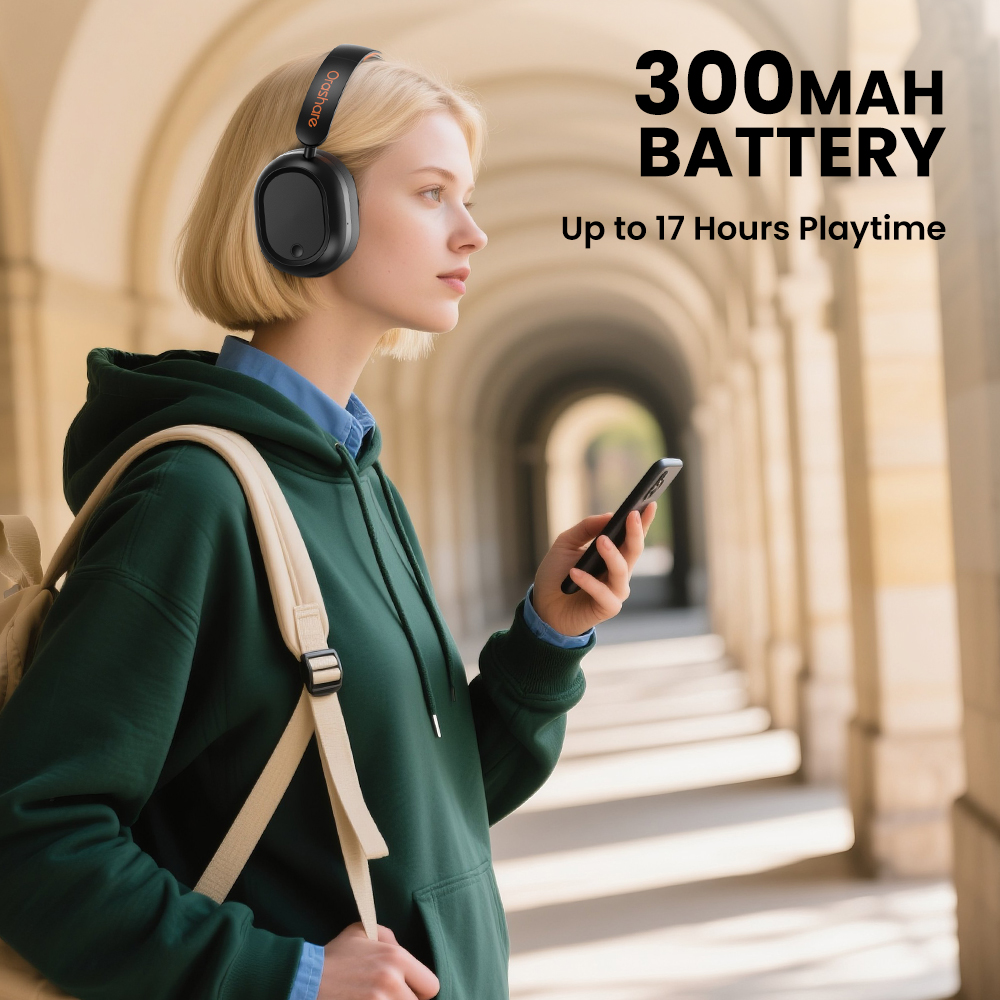 Orashare HS05 Wireless Headphones Bluetooth 5.4 Low Latency Gaming 17H ...