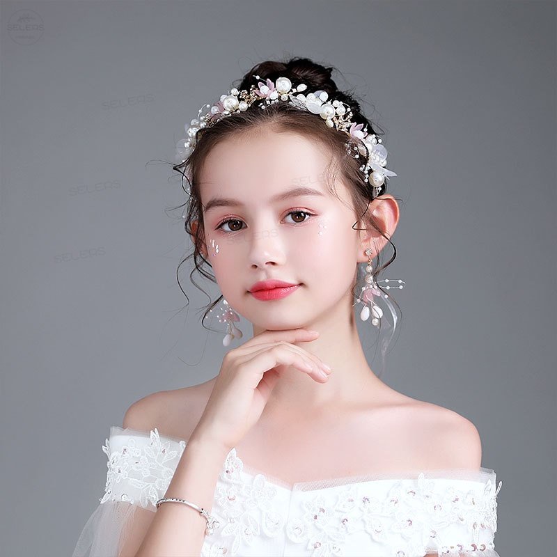 Flower Headband Fashion Hairband Girls Elegant Pearl Flower Hair ...