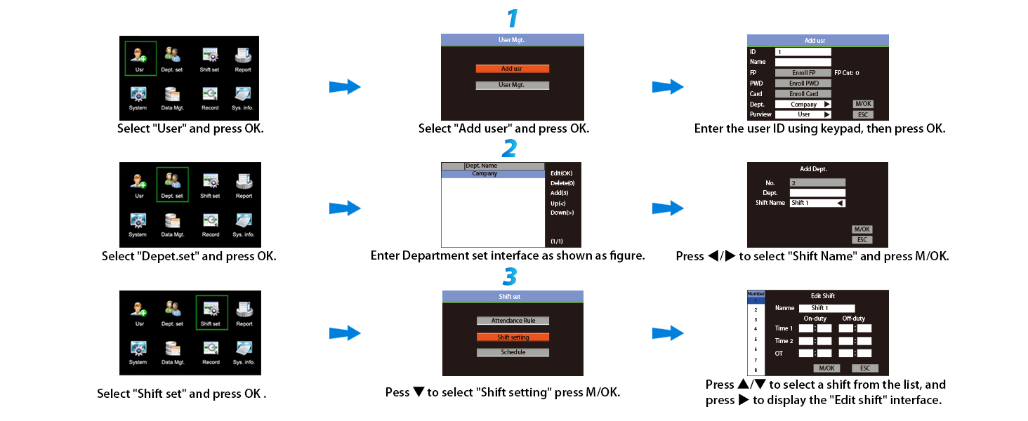 NGTeco AS10 Fingerprint/Password Attendance Time Machine Recorder Bundy ...