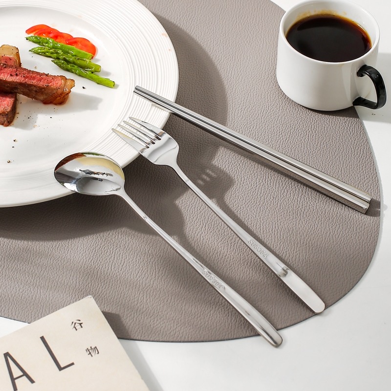 12pcs Stainless Steel Spoon And Fork Set Korean Cutlery Dinnerware Food ...