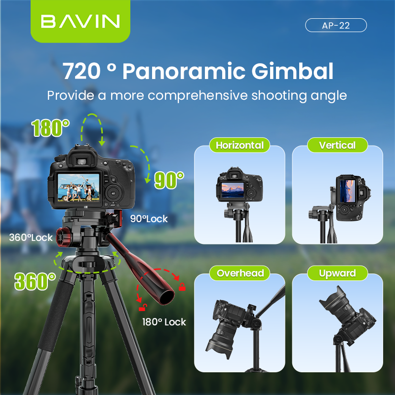 BAVIN P22 Camera Tripod for DSLR Tripod Stand for Mobile Phones ...