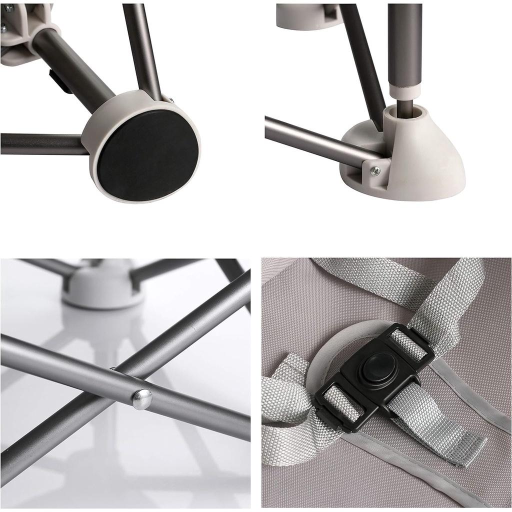 【Timoo】Baby Foldable Dining Chair Baby Feeding Table With Safety Belt One-click Folding for ...