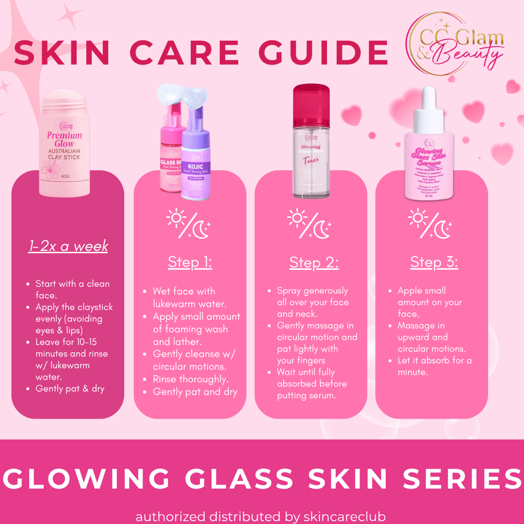 Glowing Glass Skin Skincare Set by CC Glam and Beauty | Toner | Facial ...