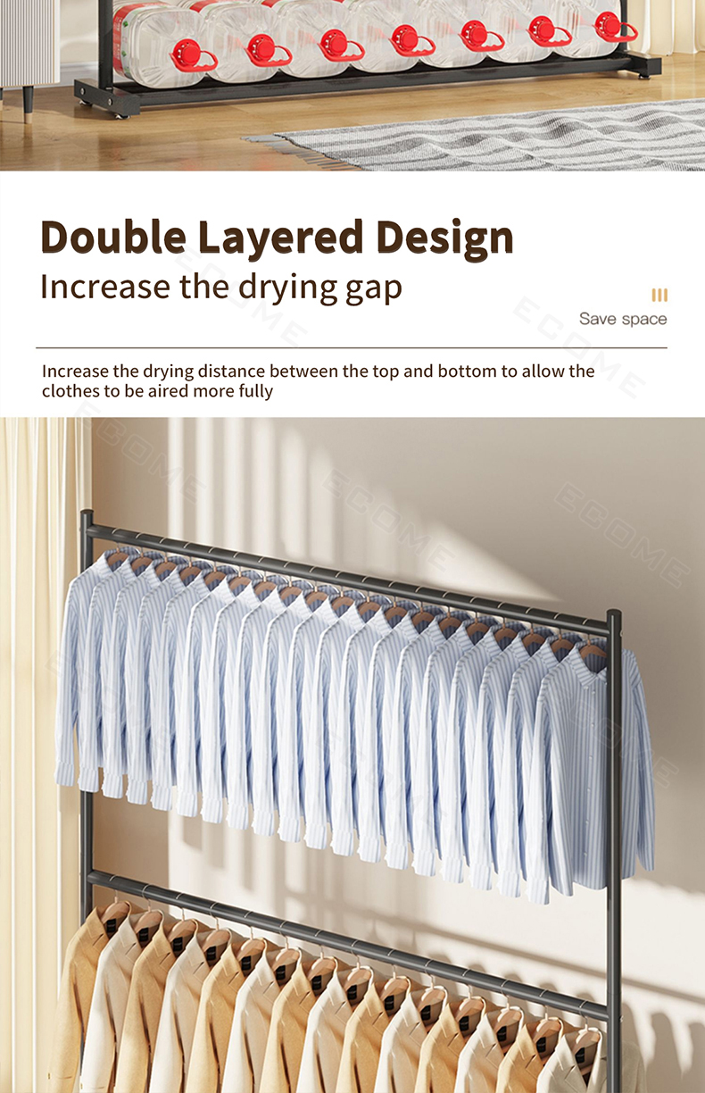 Sampayan Stainless Double Layer Clothes Rack Metal Clothes Hanger ...