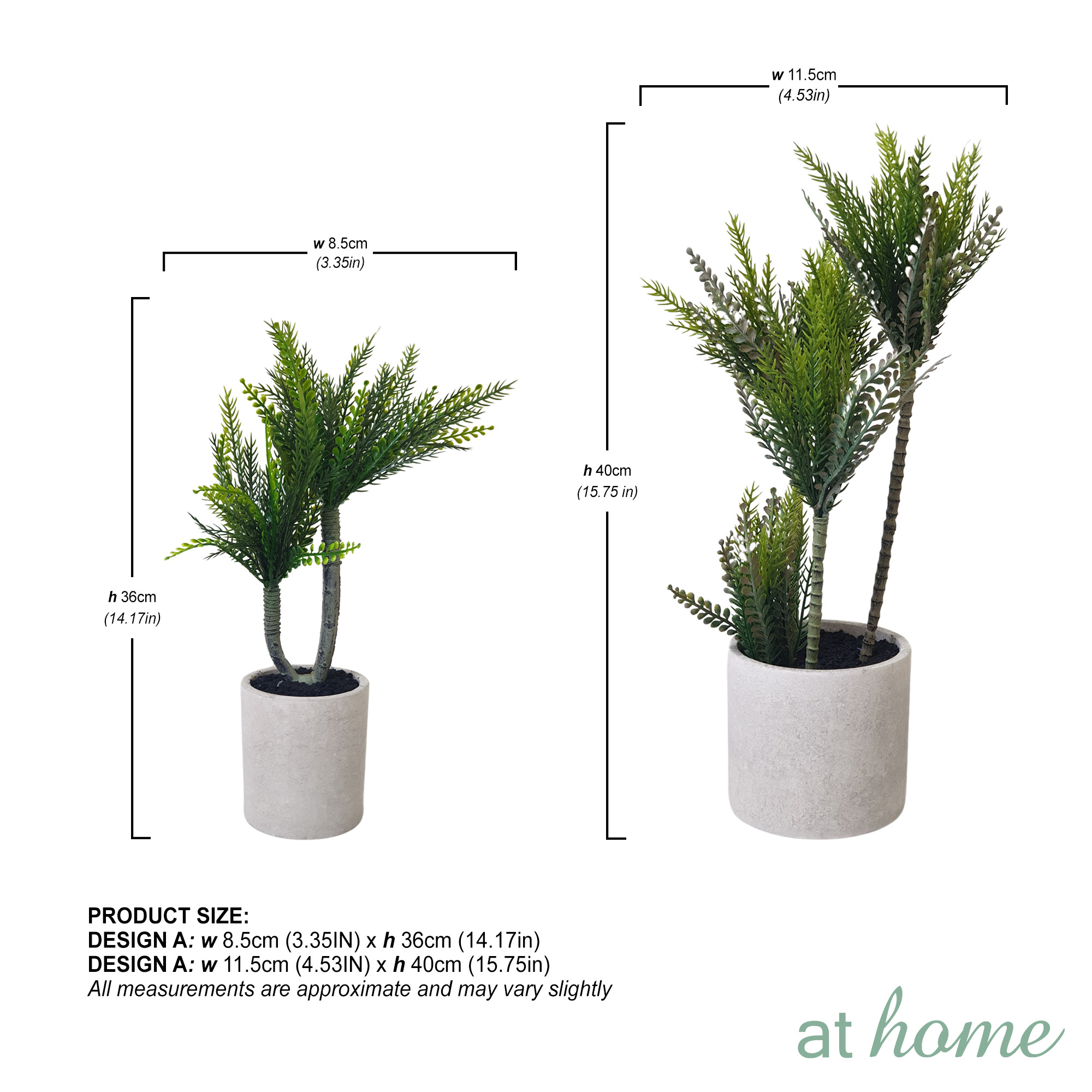 AT HOME Artificial Potted Plant 1pc Xavia/Xanthia – Nordic Home Office ...