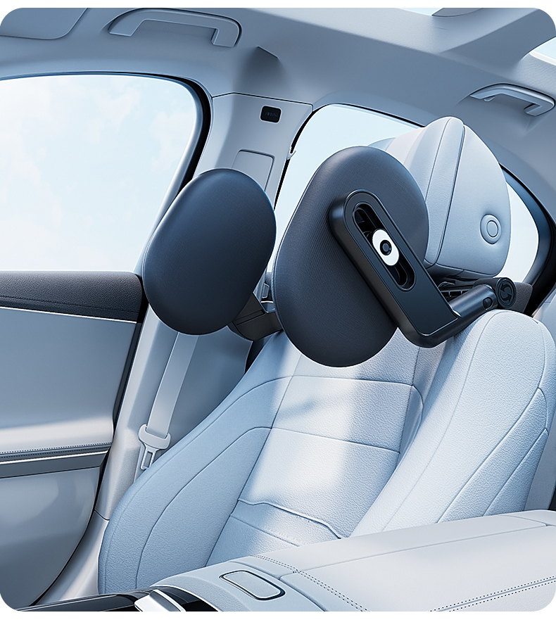 3-Axis Dual-Hook Car Headrest with 45D Memory Foam - Car Neck Pillow ...