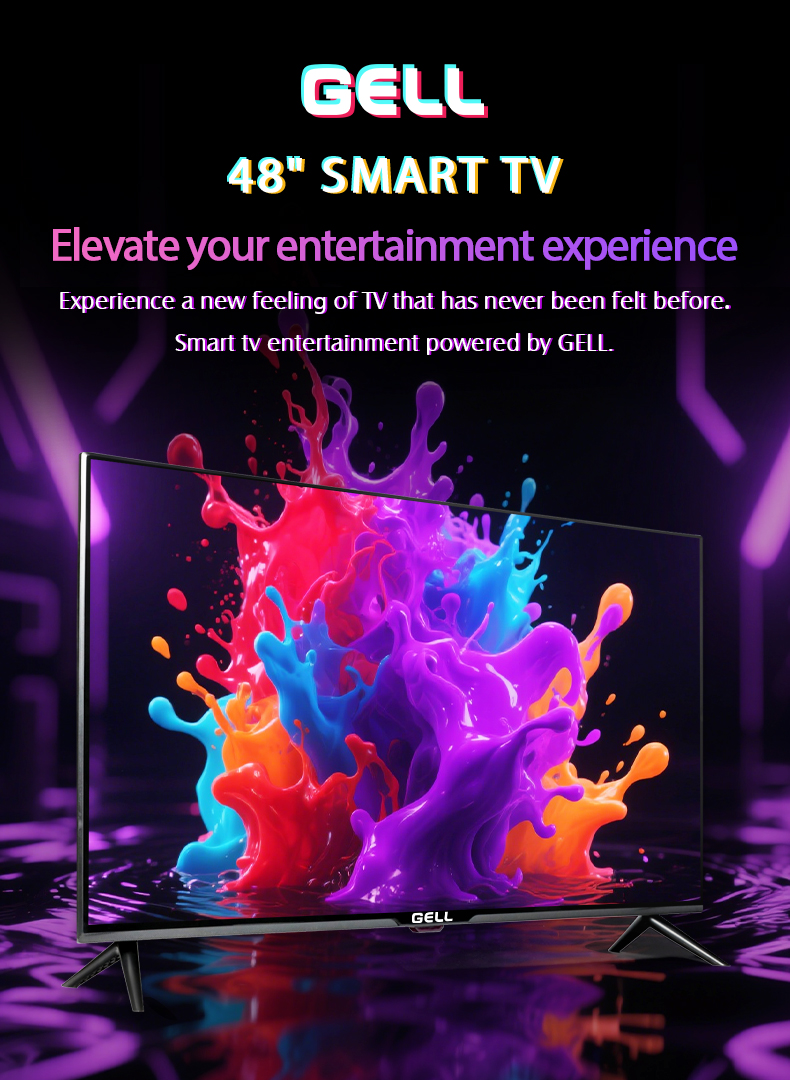 Gell New 2025 TV 55 Inch Smart TV LED TV 43 Inches Android Multiport ...