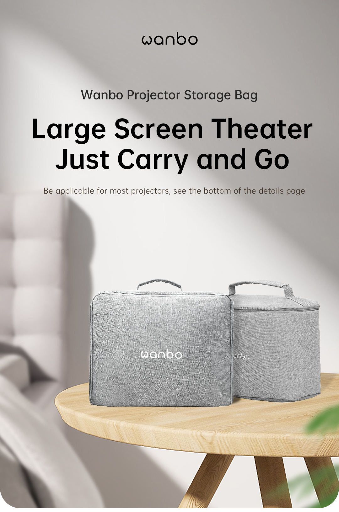 Wanbo Projector Bag for Projectors Storage Portable Protect Case ...