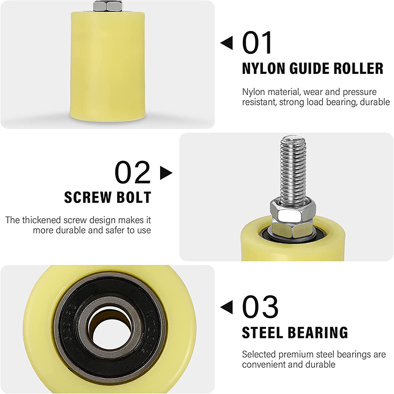 1 Set Sliding gate top guide nylon rollers with L bracket set upper ...
