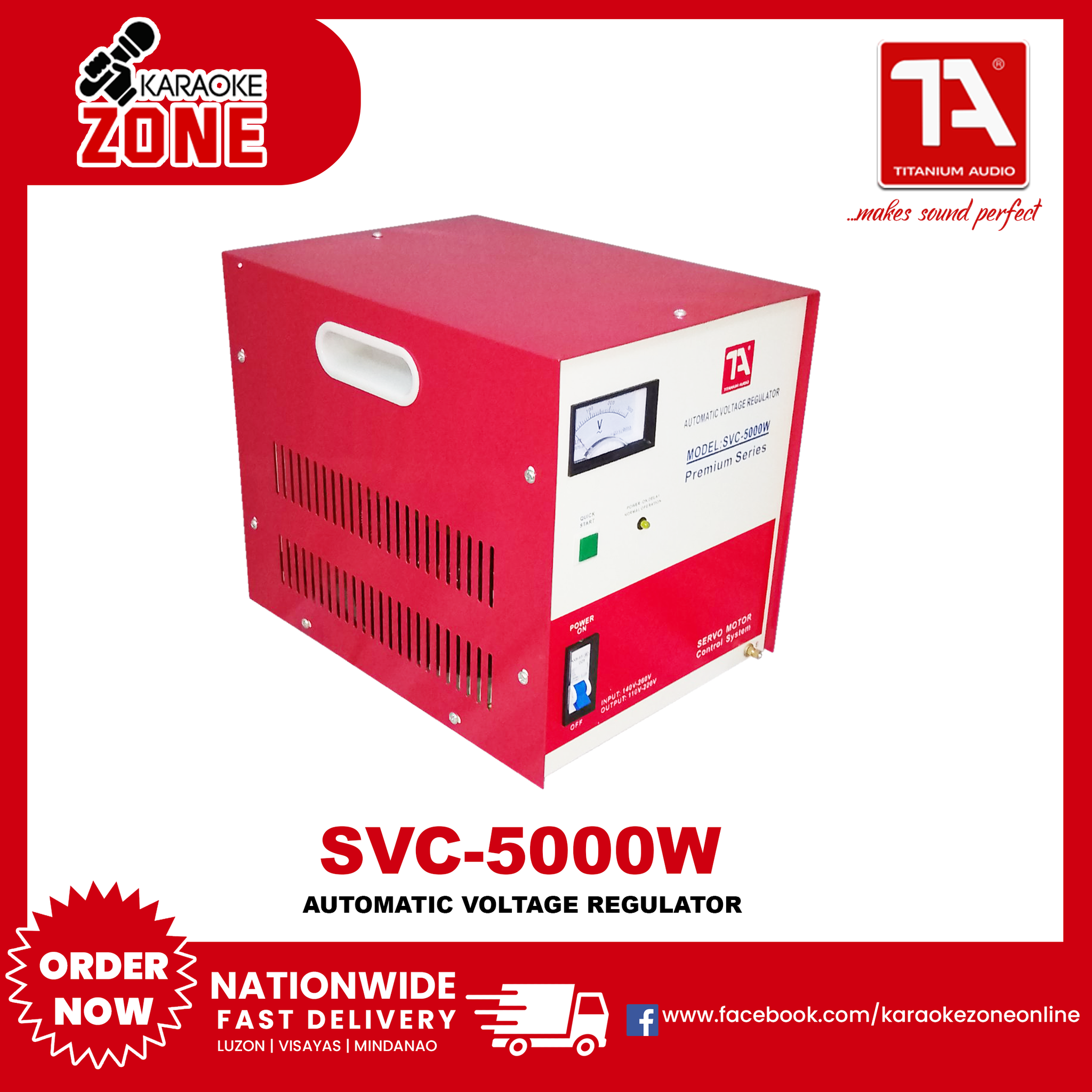 Titanium Audio Svc 3000W Avr / 3000VA AVR / Servo Motor type ...