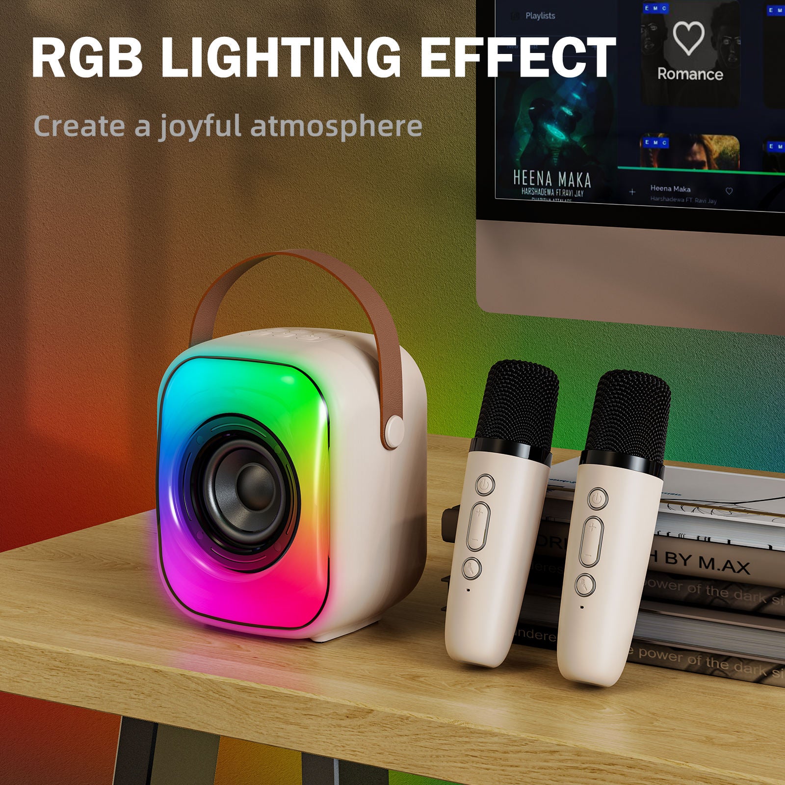 Onikuma L7 Wireless Smart Karaoke RGB Light Bluetooth Speaker Dual ...