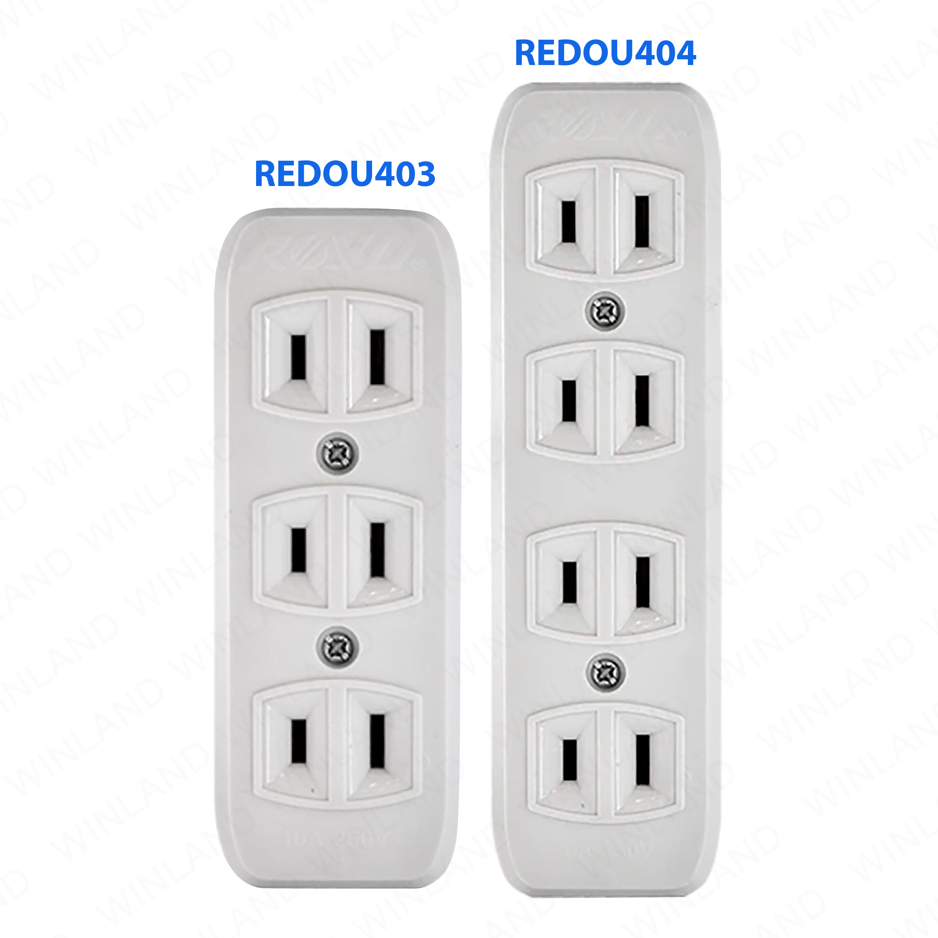 Royu by Winland Spring Loaded Outlet Surface Type 3-Gang/4-Gang Outlet ...