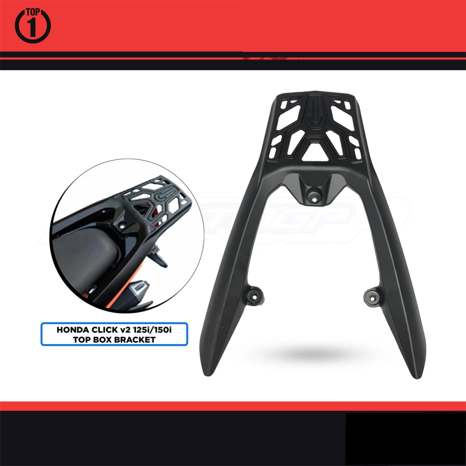 Honda Click v2 version 2 raven v5 Bracket Top Box Bracket Moto Box ...