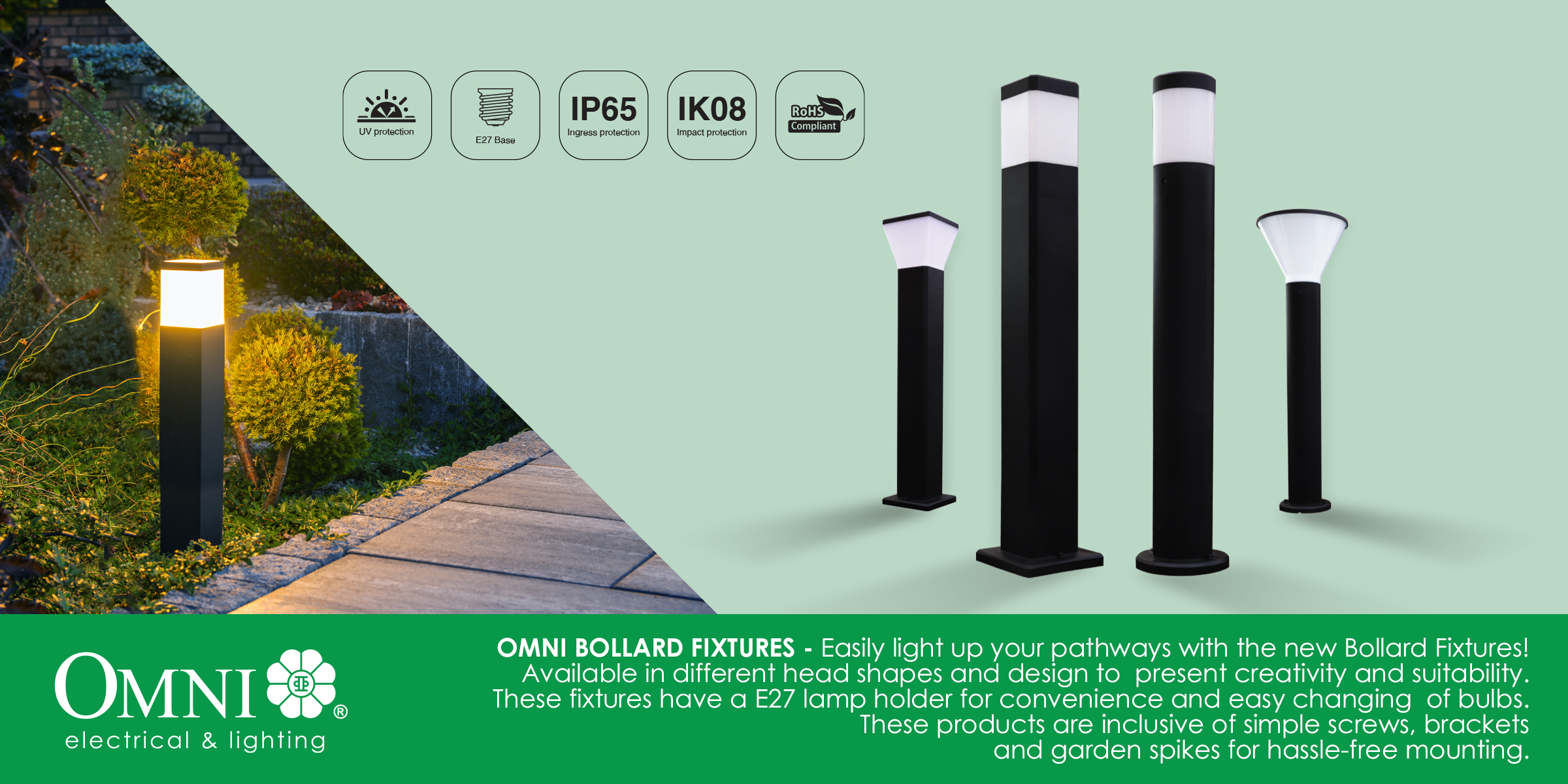 OMNI Bollard Fixtures - Square and Round | Shopee Philippines