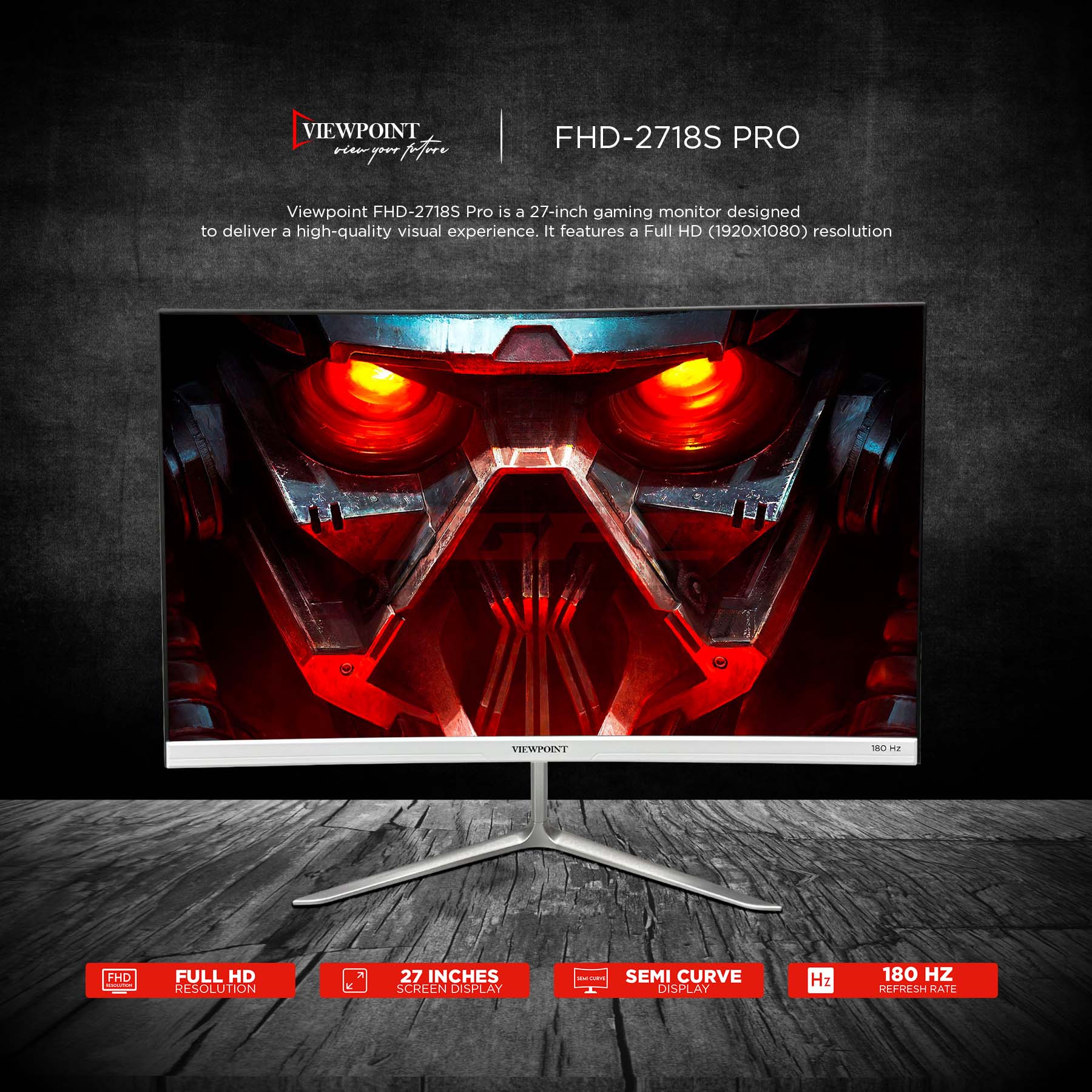 Monitor Viewpoint 27 inch 165hz Semi Curve | Shopee Philippines