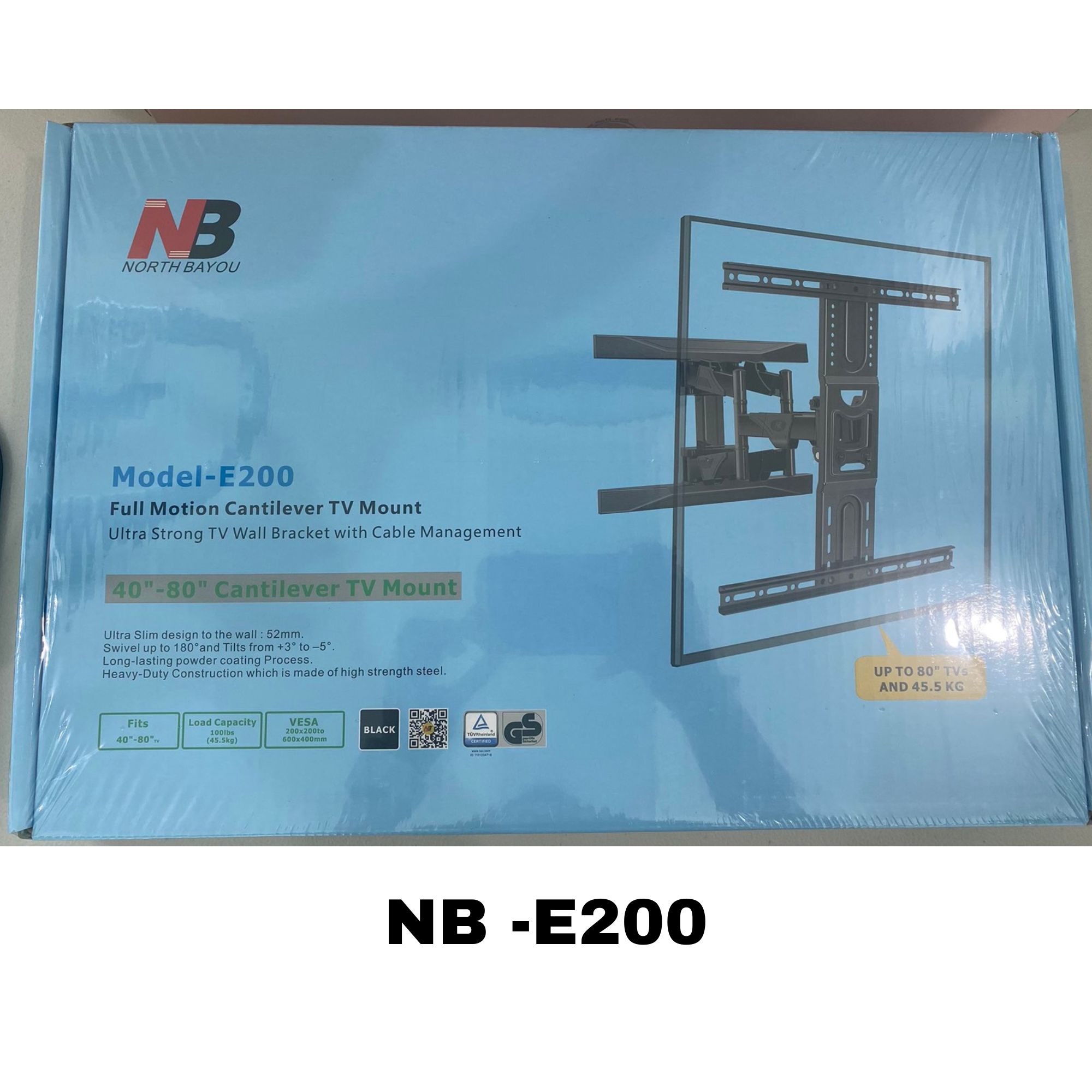 NORTH BAYOU NB P6 E200 Deluxe TV Wall Mount for 40"-80" TVs 45.5kg ...