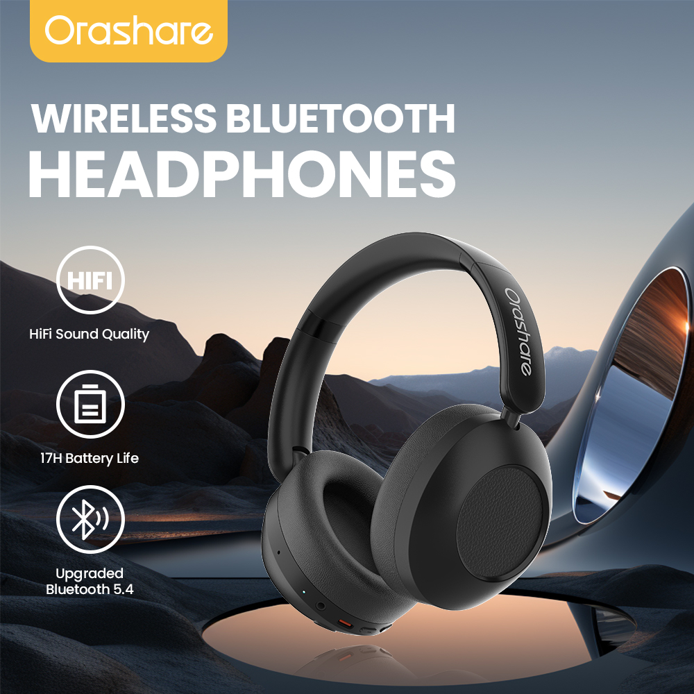 Orashare HS03 Wireless Headphones HIFI Foldable Over-Ear Headset, 17 ...