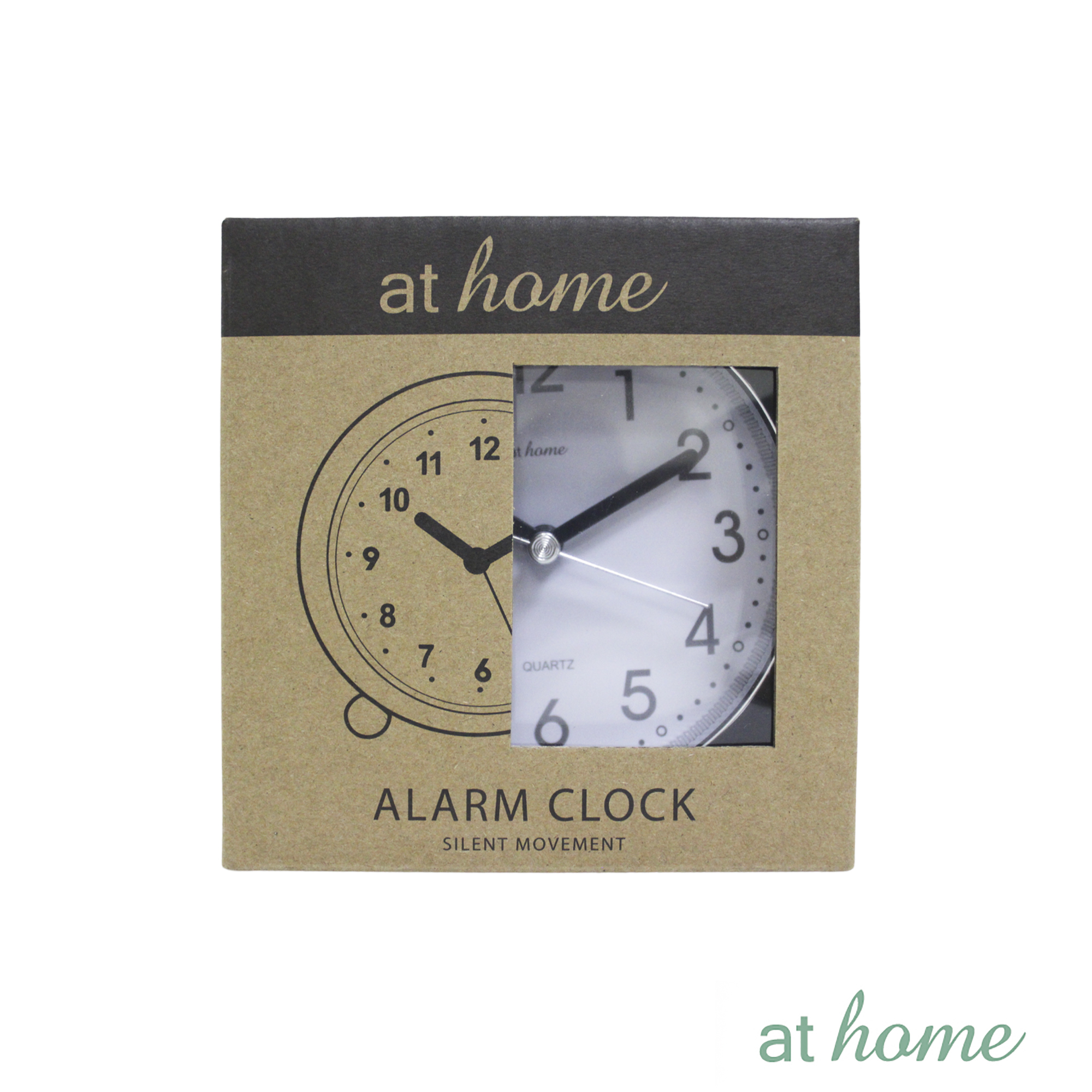 At Home Minimalist 3D Round Analog Nordic Alarm Clock Moderate Alarm ...