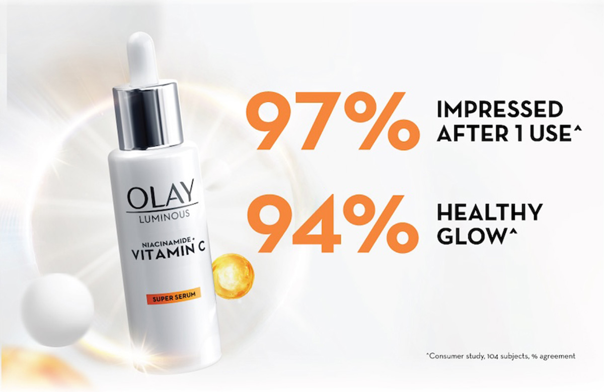 Olay Niacinamide + Vitamin C Brightening Serum Luminous Skincare 30ml ...
