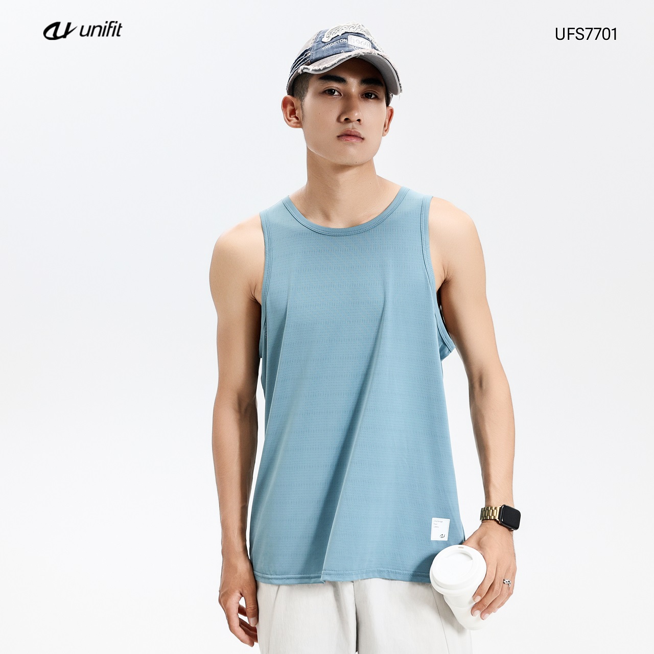 UNIFIT DRI FIT Tank Top Sando For Men Breathable Sports Gym And Running ...