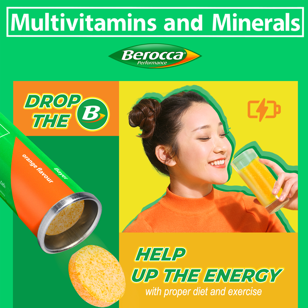 BEROCCA® (Orange) Performance Multivitamins + Minerals Effervescent Tablets 30s + 15s | Shopee ...