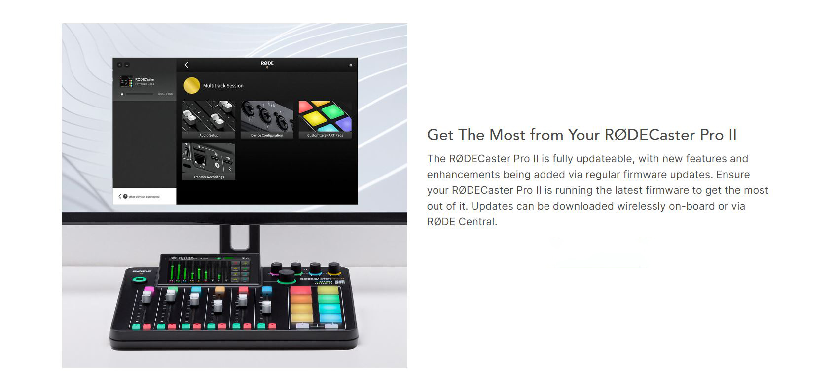 RODE RodeCaster Pro II Integrated Podcast Audio Production Studio ...