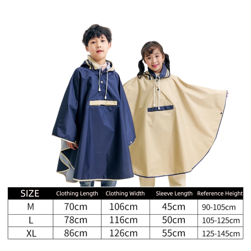 Children's Raincoat Cape Style, Advanced Student Raincoat, Children's ...