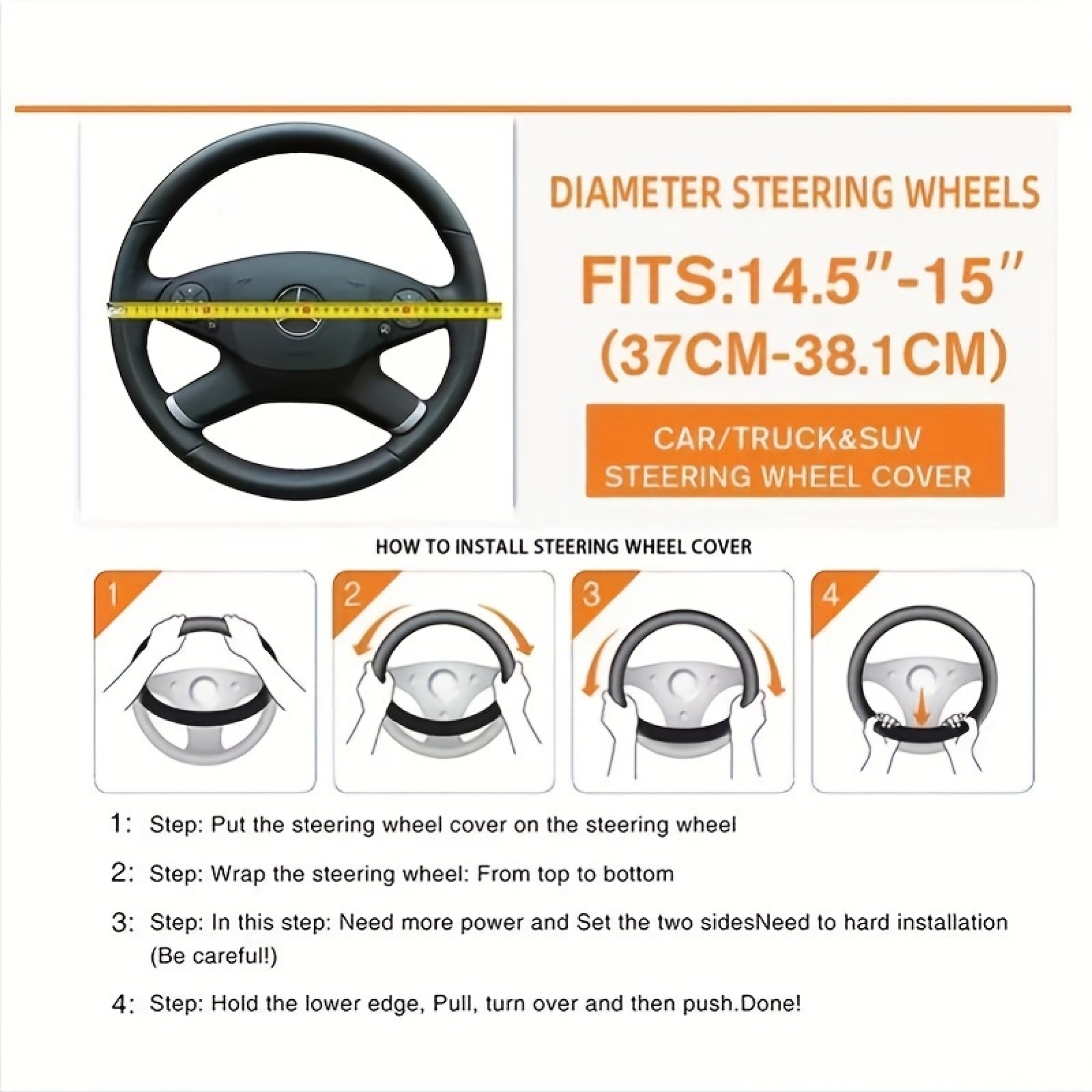 Universal Ultra-Thin Non-Slip Car Silicon Grip Cover Steering Wheel ...