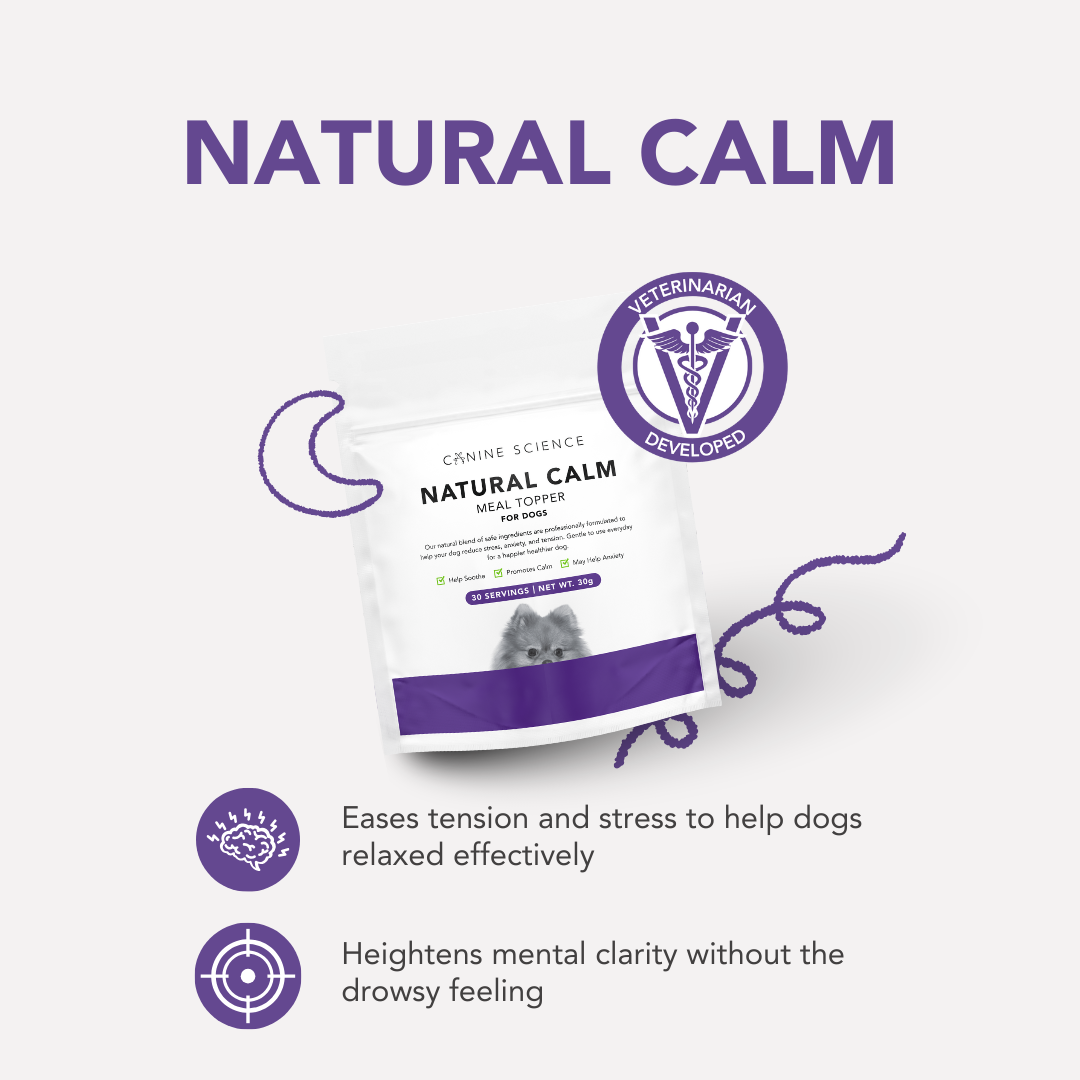 CANINE SCIENCE Natural Calm Meal Topper for Dogs (30g per pack ...