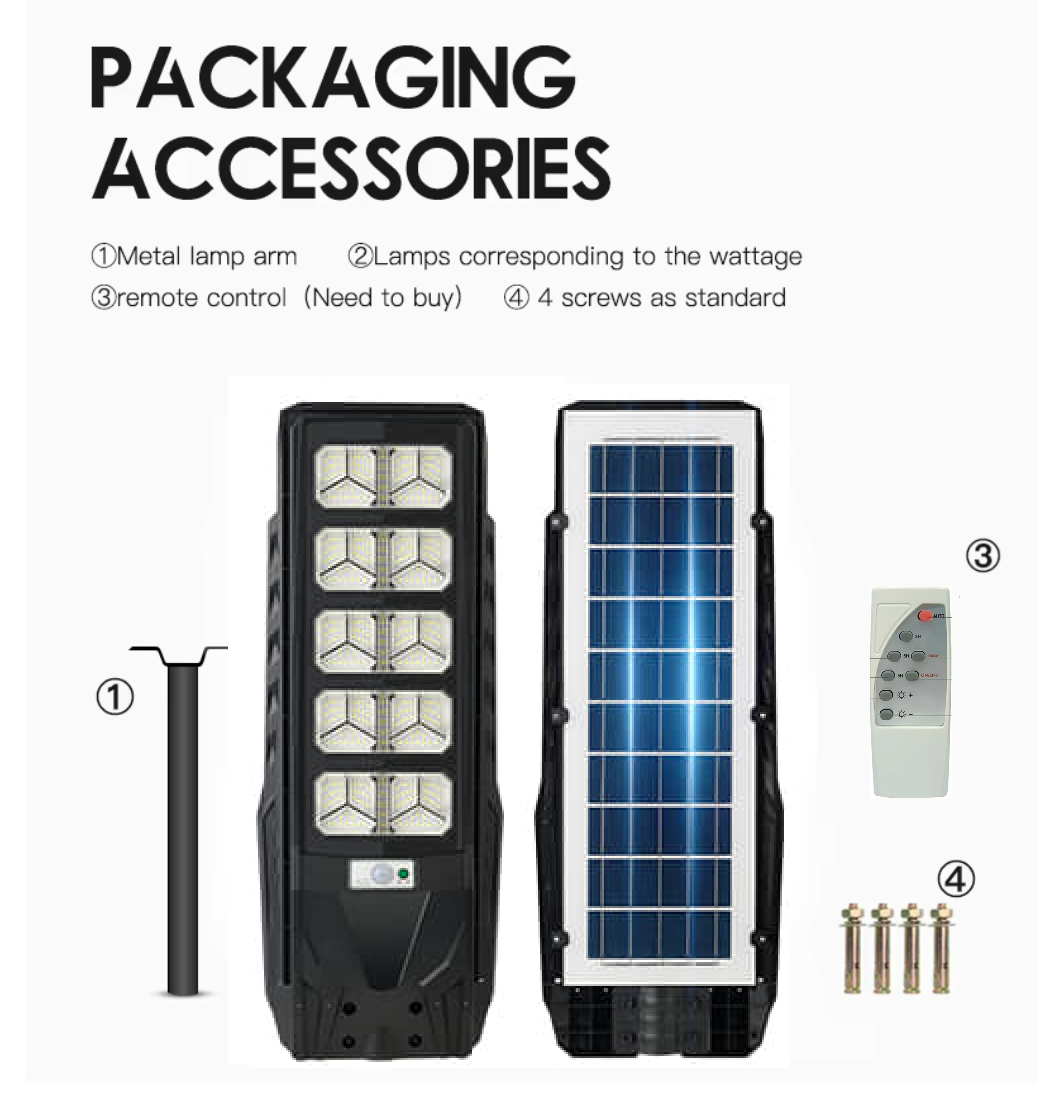 BOSCA Solar Street Light IP67 Waterproof Solar Light with Solar Panel ...