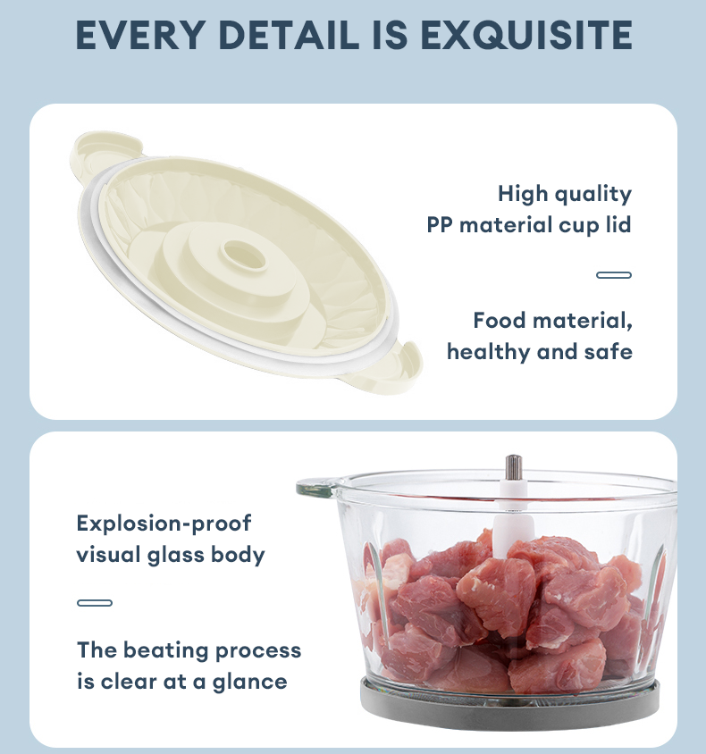 Vermax 2L Electrical Meat Grinder Chopper and Blender Multifunction ...