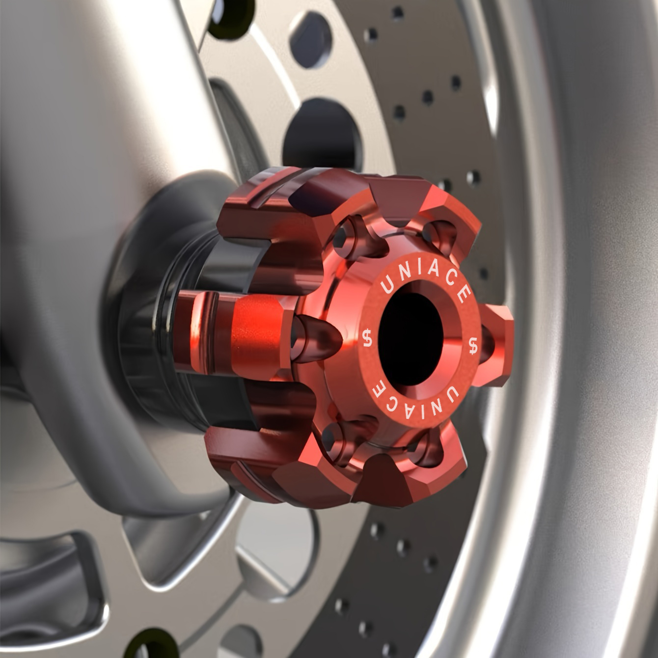 UNI ACE Motorcycle Axle Cap - Premium Aluminum Alloy Wheel Cap for All ...