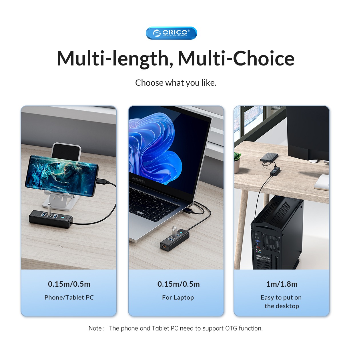 ORICO 3-Port USB 3.0 Type C HUB 5GBPS with 1000MBPS RJ45 Gigabit ...