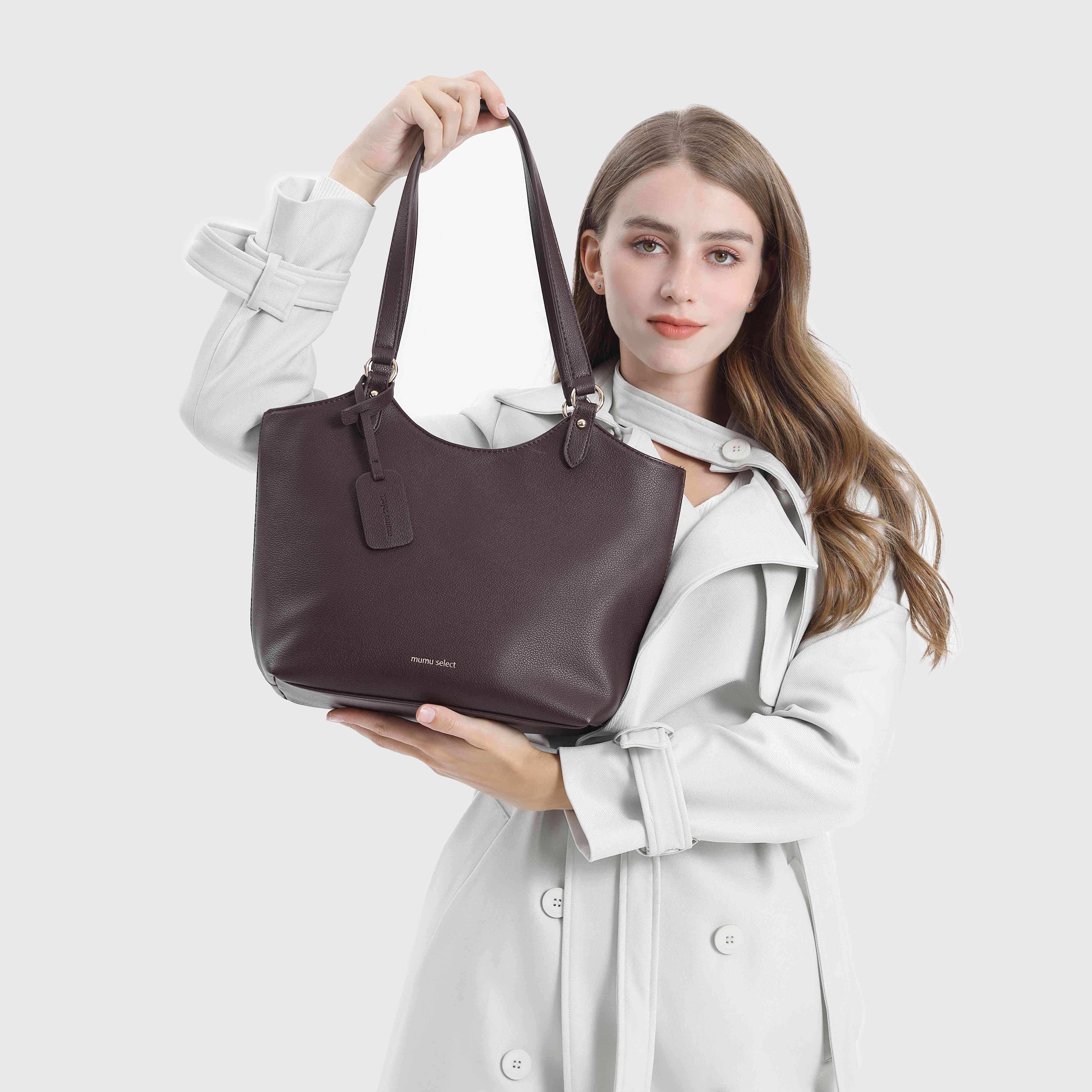 【Mumu Select】M330 Quality Leather Women Simple Shoulder Bag Classy ...